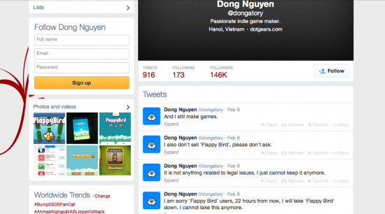 Flappy Bird Developer Removes Game, Game Fame Increases Flappy Bird Developer Removes Game, Game Fame Increases